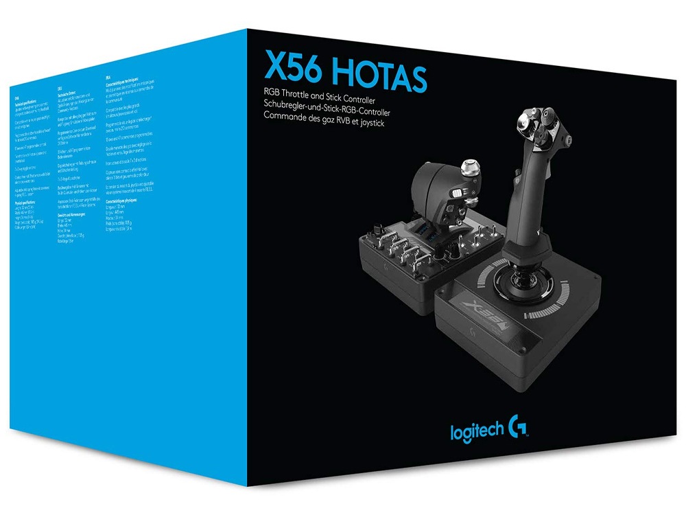 Logitech X56 VR Simulator Compatible HOTAS Joystick - Logitech Gaming ...