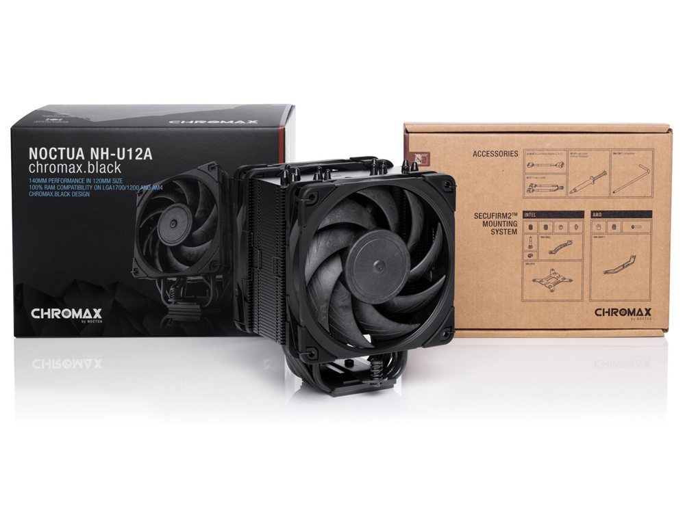 Noctua Nh U12a Chromax Black Multi Socket Cpu Cooler Lga 1700 Support