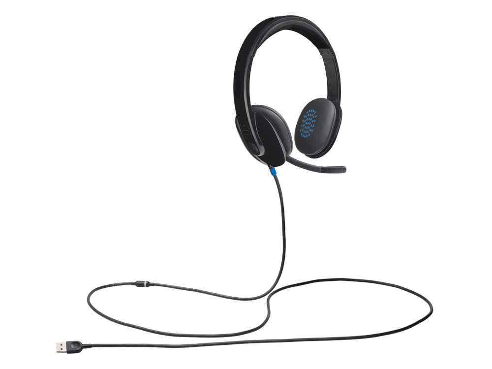 Logitech H540 USB Headset with Noise Canceling Mic - Black (981-000482 ...