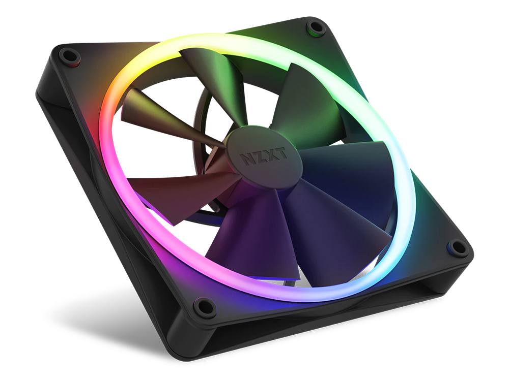 NZXT F140RGB 140mm RGB Fans (Twin) - Black | Case Fans | RF-R14DF-B1