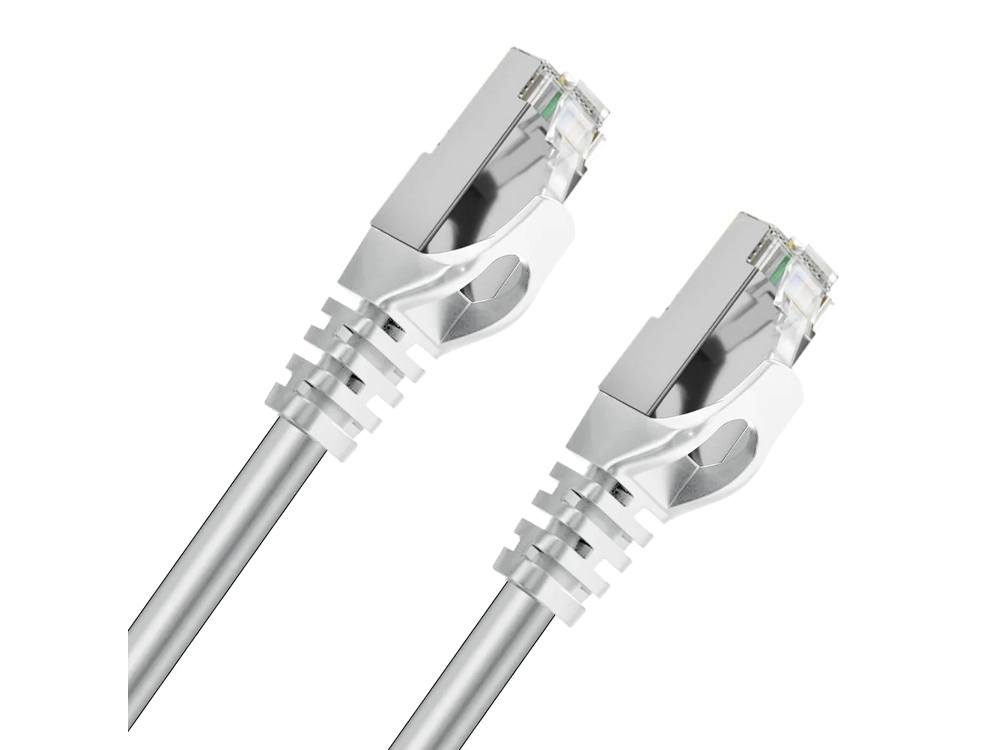 Cruxtec 30cm CAT7 10GbE SF/FTP Triple Shielding Ethernet Cable - Ivory ...