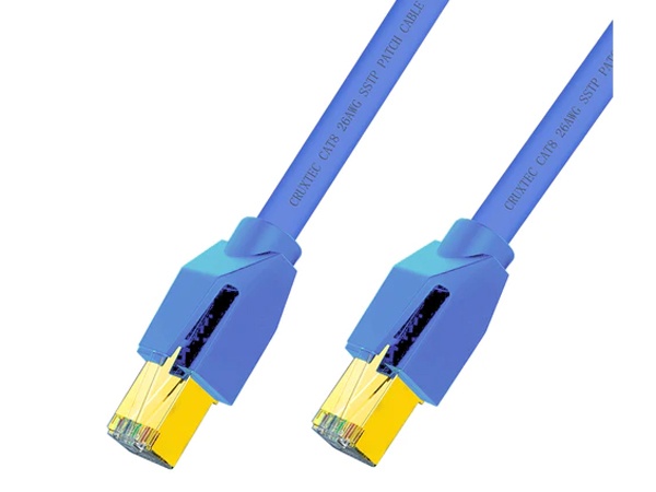 Cruxtec 3m CAT8 40GbE SF/FTP Triple Shielding Ethernet Cable - Blue ...