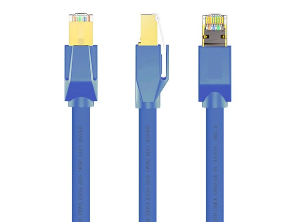 Cruxtec 10m CAT8 40GbE SF/FTP Triple Shielding Ethernet Cable - Blue ...