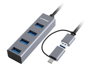 MBeat 4-Port USB 3.0 Hub with USB-C Converter - HDD Docking Bays & USB ...