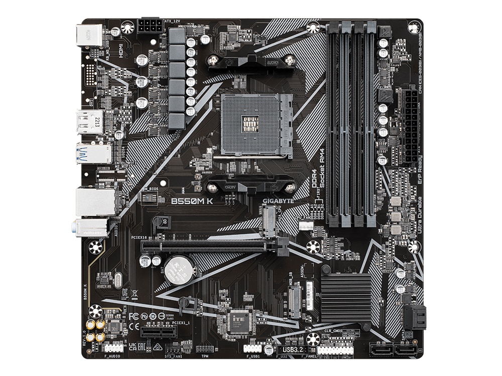 Gigabyte B550M K AM4 mATX Motherboard - Gigabyte AMD Motherboard | GA ...