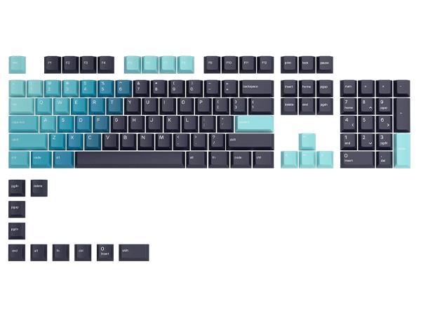 Glorious Cherry-profile ANSI GPBT Keycaps (114 Keys) - Celestial Ice ...