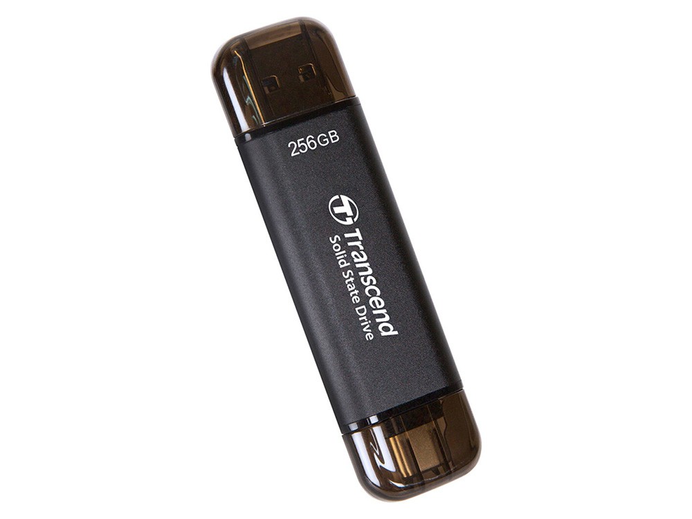 Transcend ESD310 256GB 10Gbps OTG Portable SSD - Black | External SSD