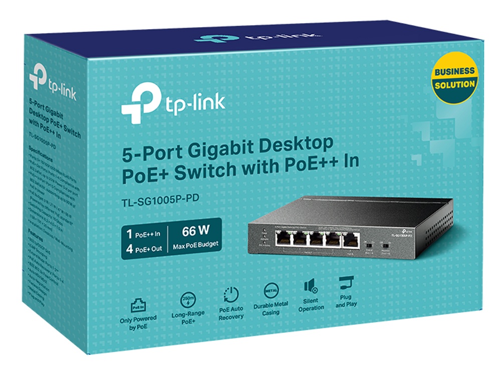TP-Link TL-SG1005P-PD 5-Port Gigabit Desktop Switch | Networking Switches