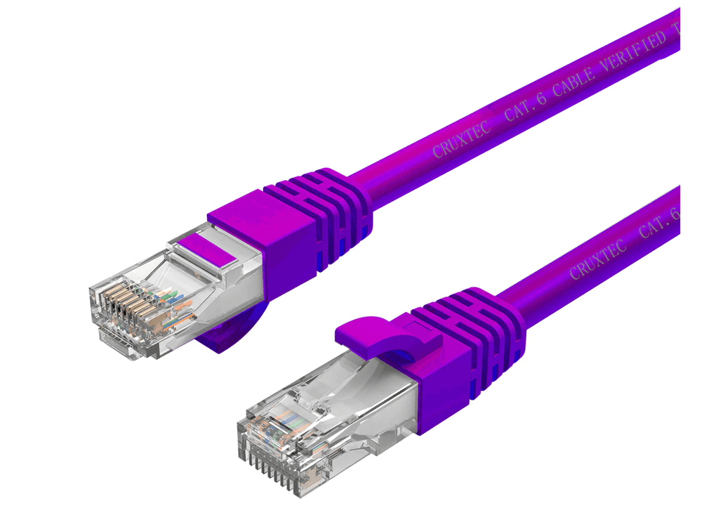 Cruxtec 2m Cat 6 Ethernet Cable - Purple | Network Cables | RC6-020-PU