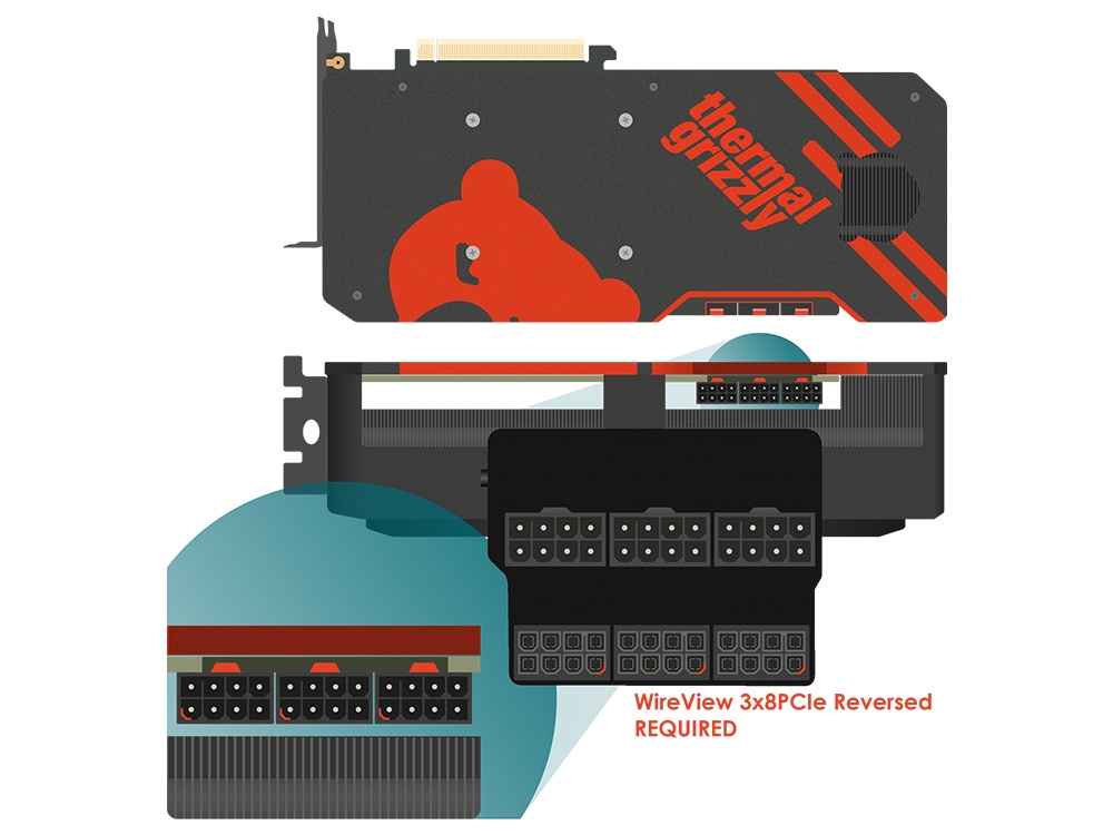 Thermal Grizzly WireView GPU 3x8 Pin PCIe Wattage Monitoring Tool - TG ...