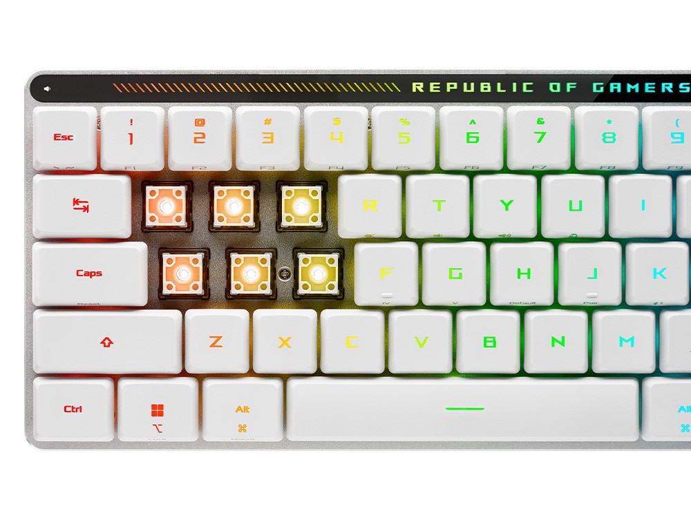 Asus ROG Falchion RX Red Low Profile Compact Wireless Gaming Keyboard ...