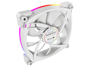 Montech RX120 PWM 120mm Reverse ARGB Fan - White | Case Fans & LED Lighting