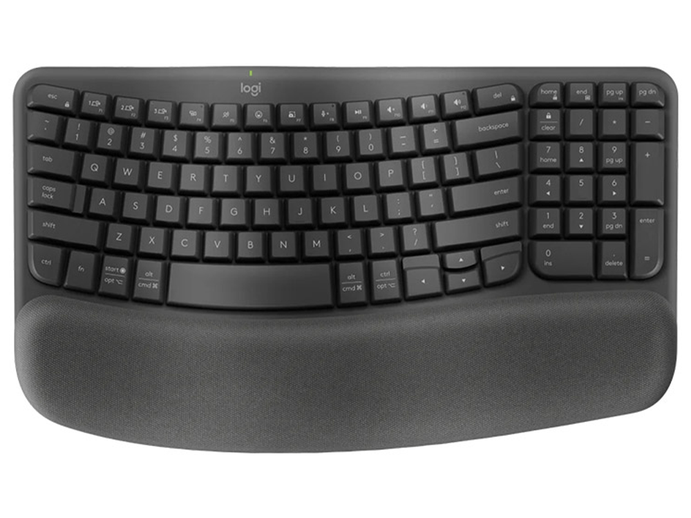 Logitech Wave Keys Wireless Ergonomic Keyboard - Graphite | 920-012281