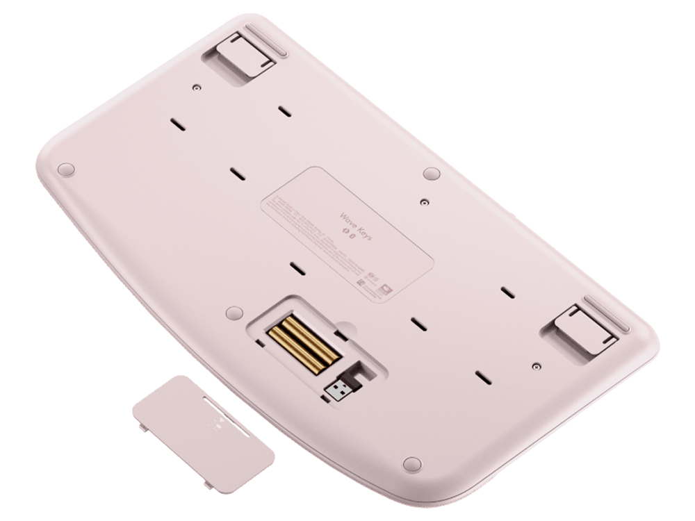 Logitech Wave Keys Wireless Ergonomic Keyboard - Rose | Keyboards ...