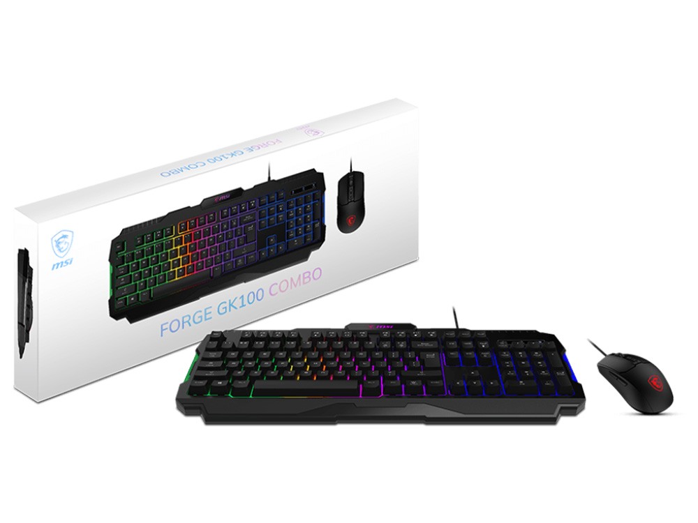 MSI FORGE GK100 RGB Gaming Keyboard & GM100 Mouse Combo - Fast Delivery ...