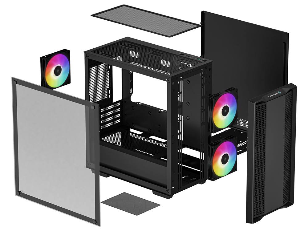 Deepcool CC360 ARGB Tempered Glass mATX Case - Black | Fast Delivery ...