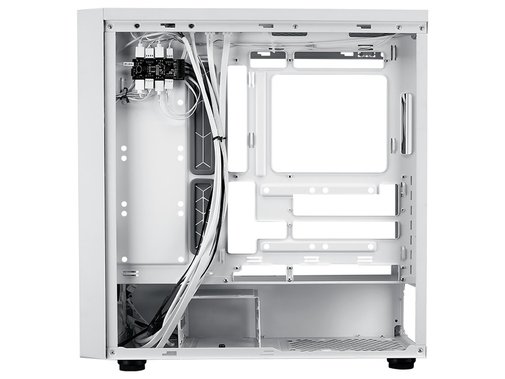 Cooler Master MasterBox 600 Tempered Glass Mid-Tower Case - White ...