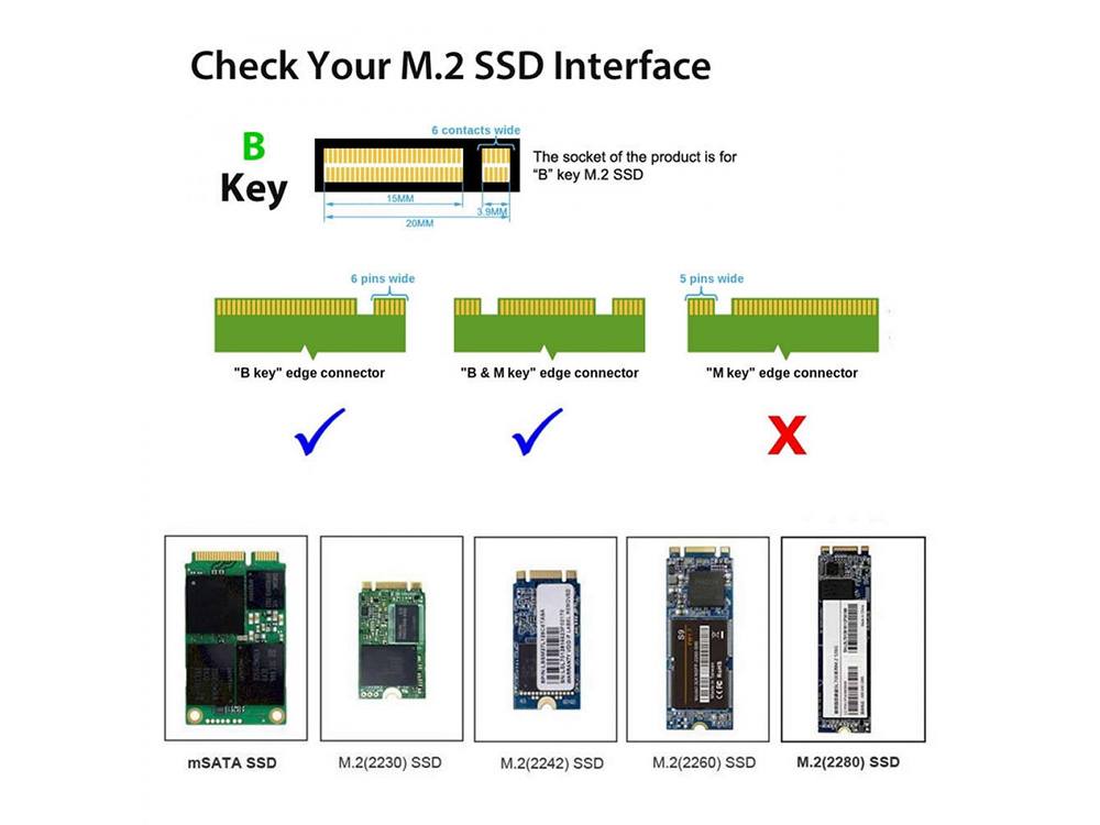 Simplecom SA207 mSATA + M.2 (NGFF) to SATA 2 In 1 Combo Adapter [SA207]