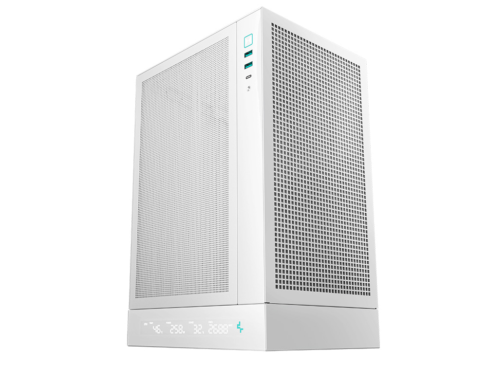 Deepcool CH170 DIGITAL WH Vertical Mini-ITX Case - White [R-CH170 ...