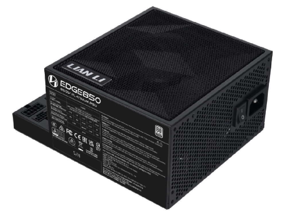 Lian Li EDGE 850W 80 Plus Platinum Fully Modular ATX 3.1 Power Supply ...