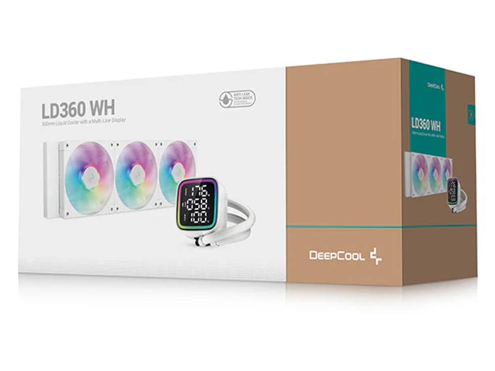 Deepcool LD360 360mm ARGB All-in-One Liquid CPU Cooler - White [R-LD360 ...