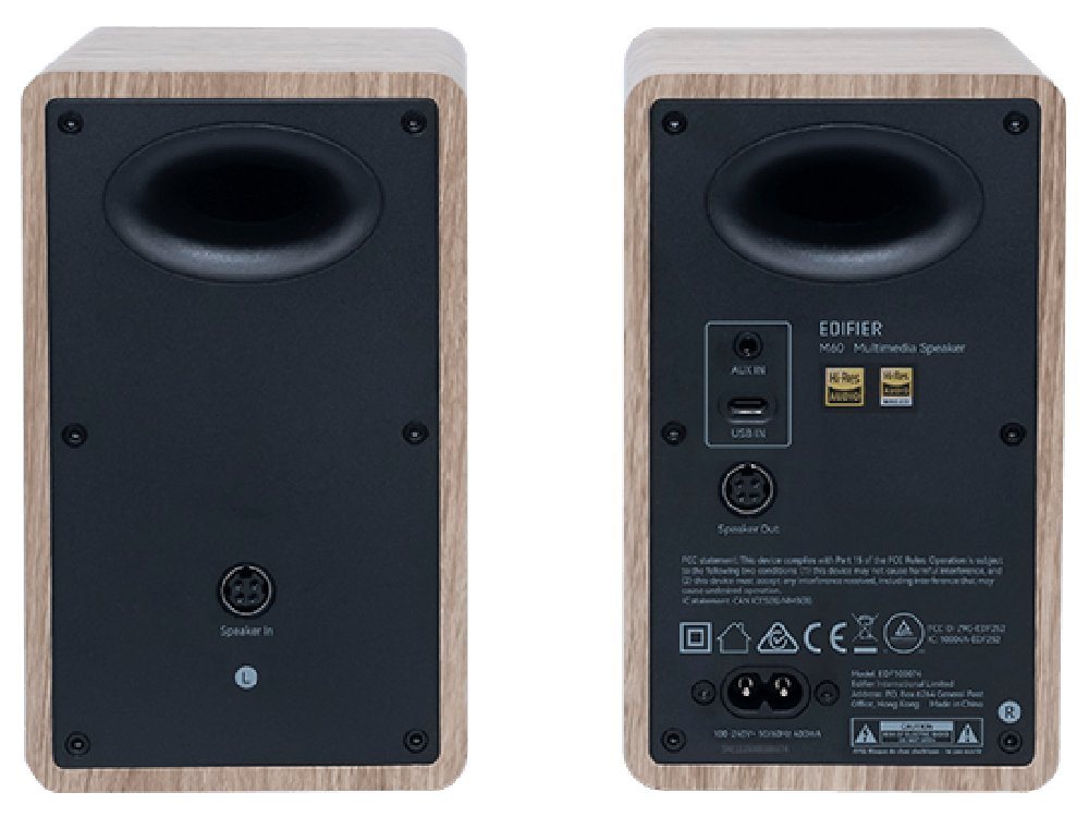 Edifier M60 Bluetooth Compact Desktop 2.0 Speakers - Classic Oak [M60 ...