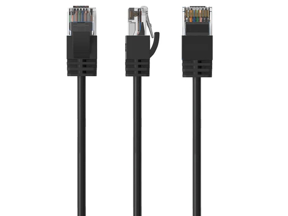 Cruxtec RF6A 1m Ultra-Thin CAT6A U/UTP 28AWG Ethernet Cable - Black ...