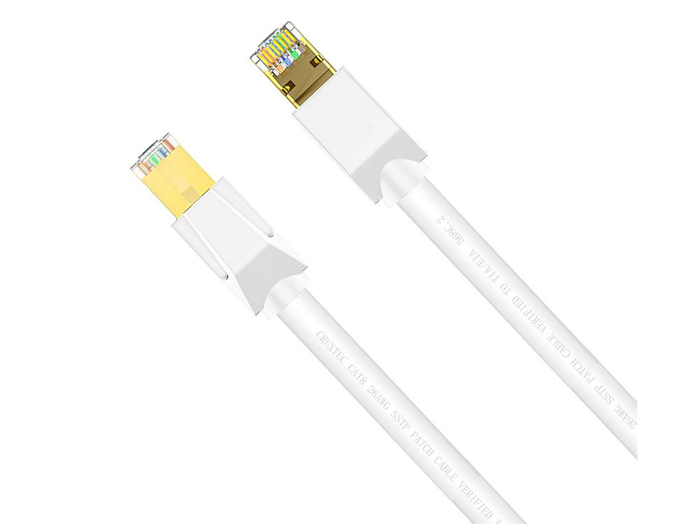 Cruxtec RS8 5m CAT8 40GbE SF/FTP Triple Shielding PoE Ethernet Cable ...