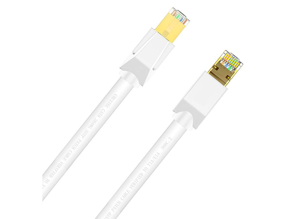 Cruxtec RS8 10m CAT8 40GbE SF/FTP Triple Shielding PoE Ethernet Cable ...