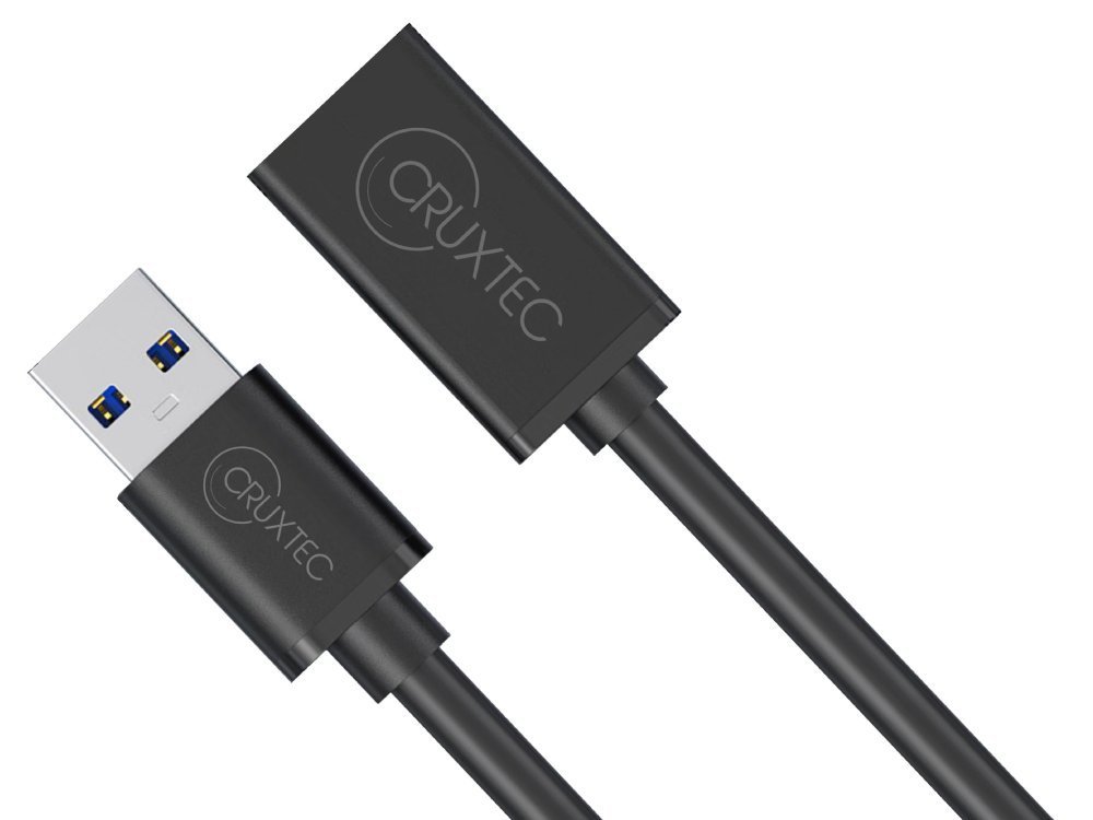 Cruxtec 3m USB-A Male to USB-A Female Extension Cable [ATAF-5G-3MBK]