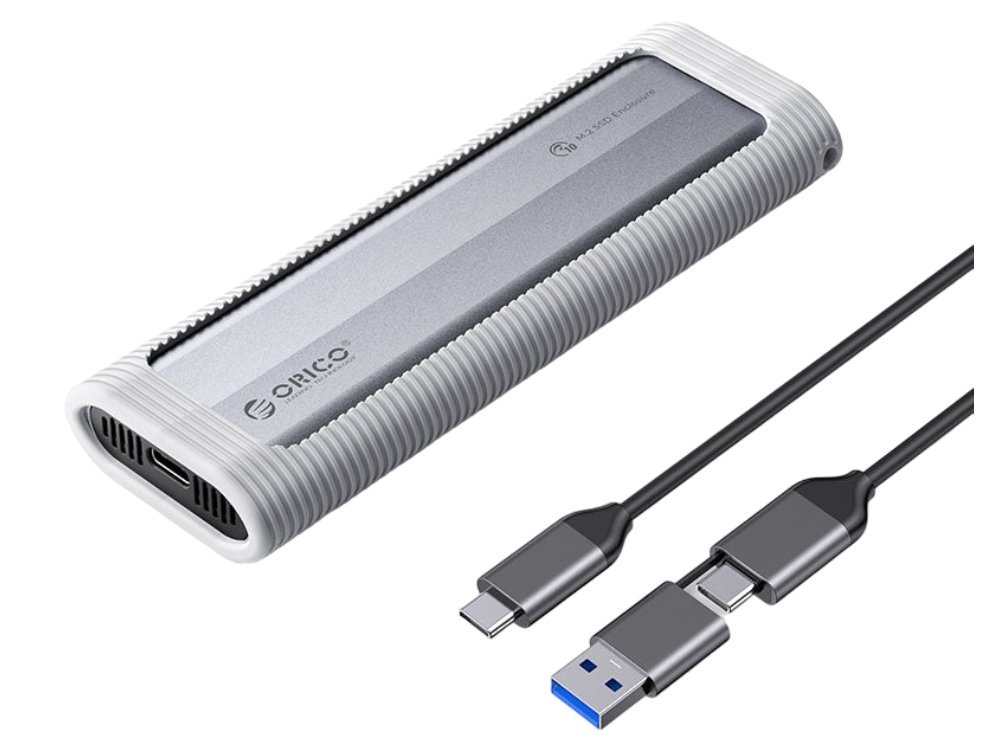 Orico M.2 NVMe SSD Enclosure with Silicone Protective Case - Grey ...