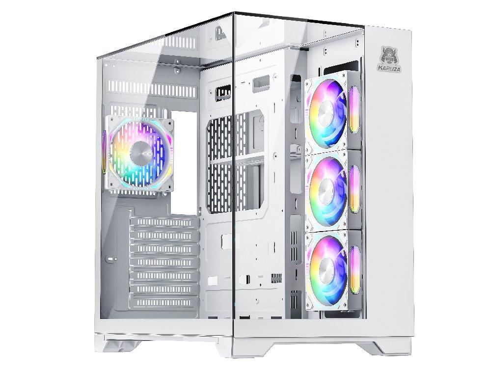 Karuza 412 Mid-Tower ATX Gaming Case - White [STC-WJ412-WHT]