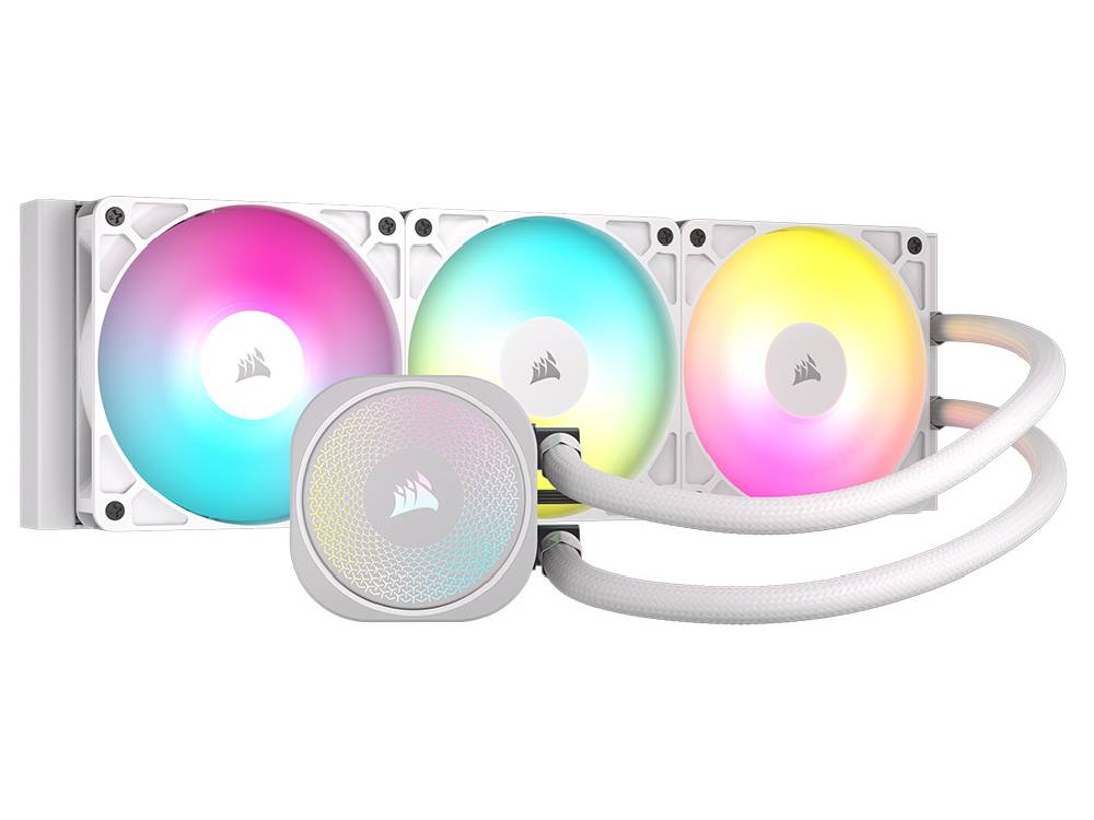 Corsair NAUTILUS 360 RS ARGB 360mm Liquid CPU Cooler - White [CW-9060095-WW]