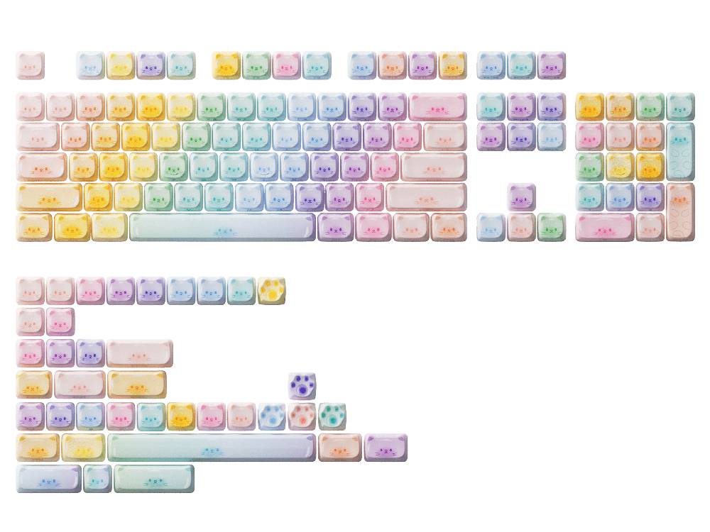 Akko Colorful Cats Keycap Set (142-key) [6925758630887]
