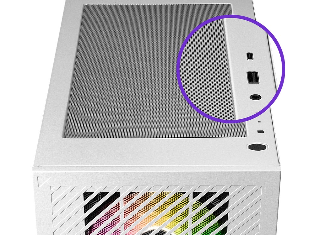 Cooler Master Elite 301 Tempered Glass Micro-ATX Case - White [E301 ...