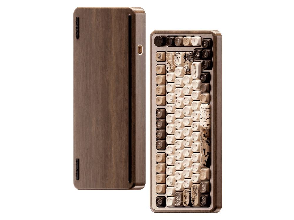 Akko MU02 Mountain Seclusion Rosewood Switch Wooden Mechanical Keyboard ...