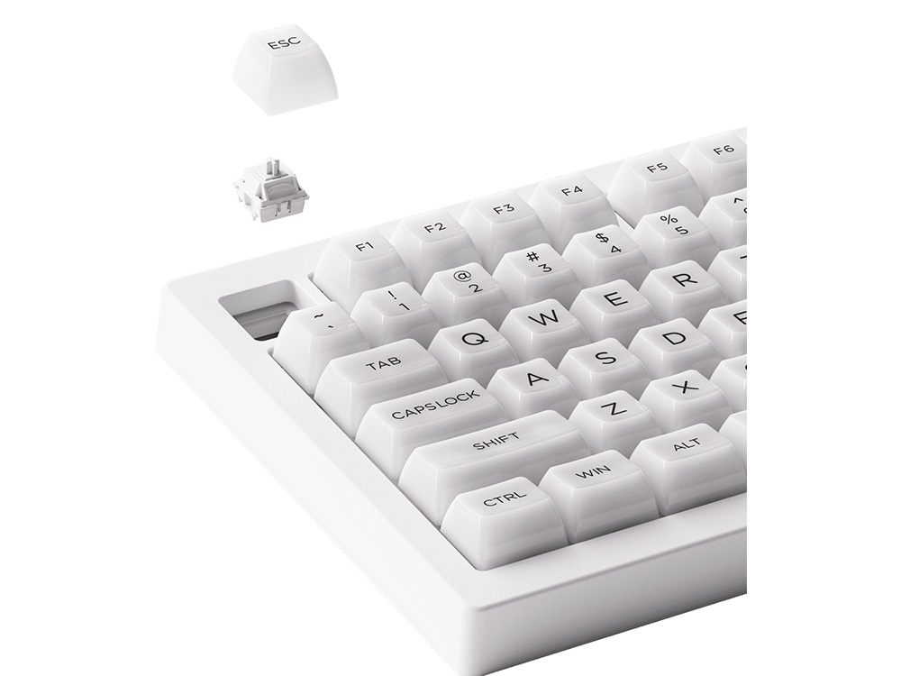 Akko 5075B Plus ASA Clear Multi-mode V3 Piano Pro Switch Mechanical ...