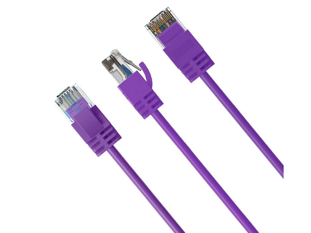 Cruxtec RF6A 1m Ultra-Thin CAT6A UTP Ethernet Cable - Purple [RF6A-010-PU]