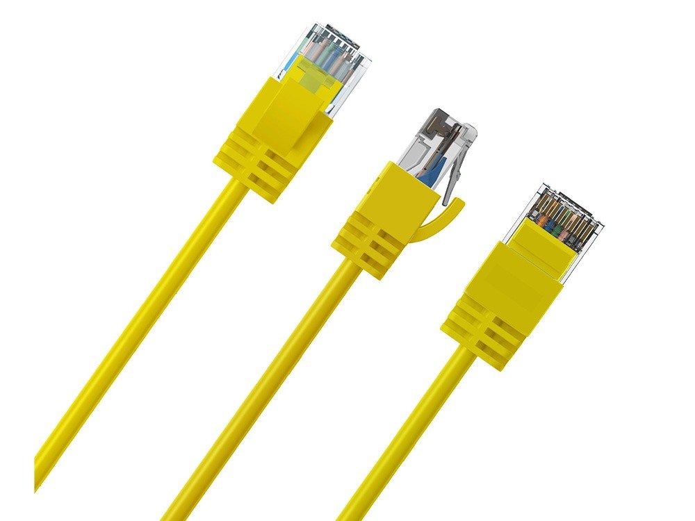 Cruxtec RF6A 3m Ultra-Thin CAT6A UTP Ethernet Cable - Yellow [RF6A-030-YE]