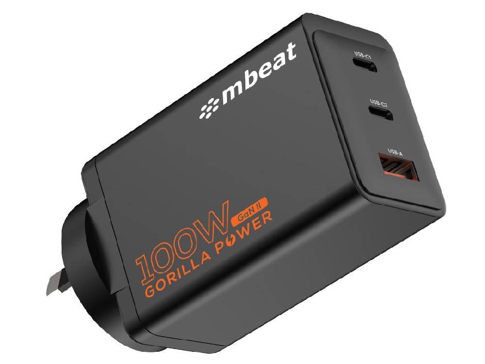 MBeat Gorilla Power PD 100W GaN II USB-C Charger [MB-PD100W2CA-K]