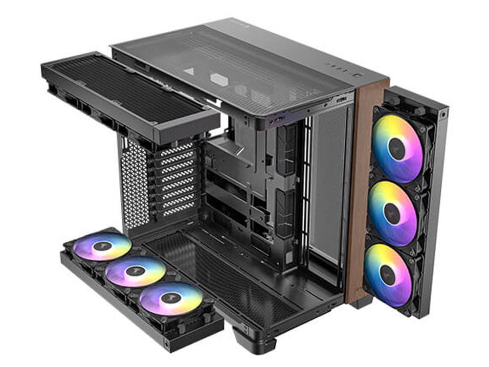 Antec C8 Curve Wood Tempered Glass Full-Tower Case - Black [C8 Curve Wood]