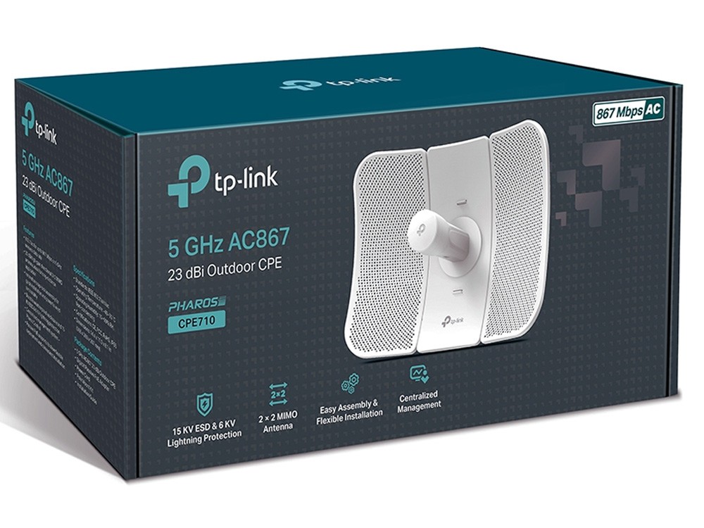 TP-Link CPE710 5GHz AC 867Mbps 23dBi Outdoor CPE [CPE710]