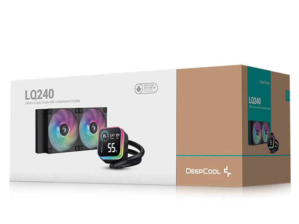 DeepCool LQ240 240mm ARGB Halo All-in-one CPU Cooler - Black [R-LQ240 ...