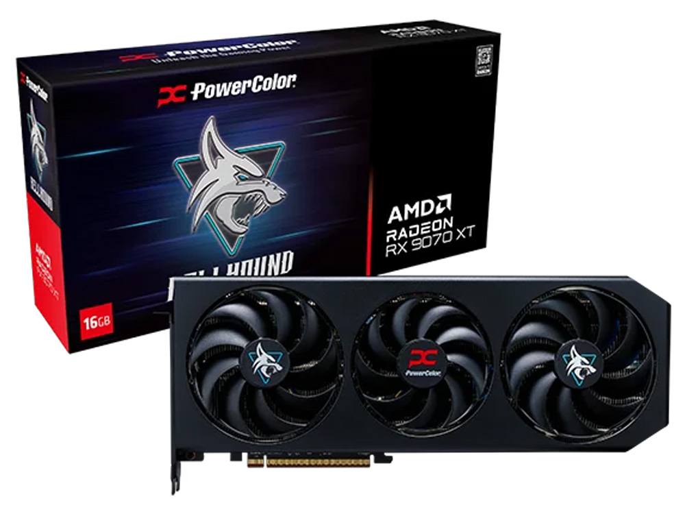 PowerColor Radeon Hellhound RX 9070 XT 16GB GDDR6 OC Edition Graphics ...