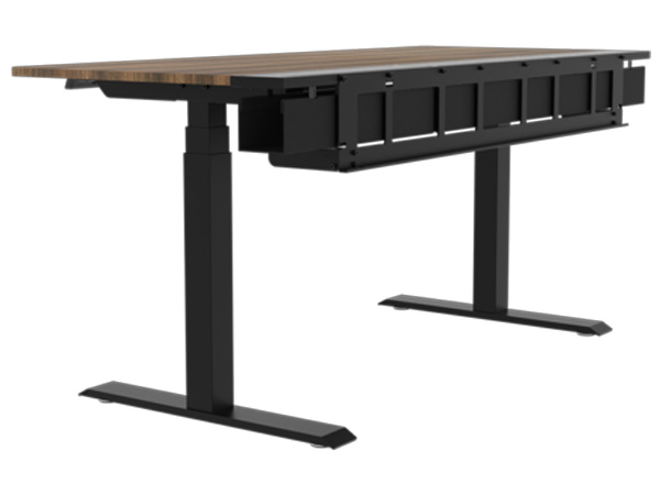 Dezctop Bifrost Elite 160 Gaming Desk - Wallnut/Black (160 x 71.9 x 136 ...