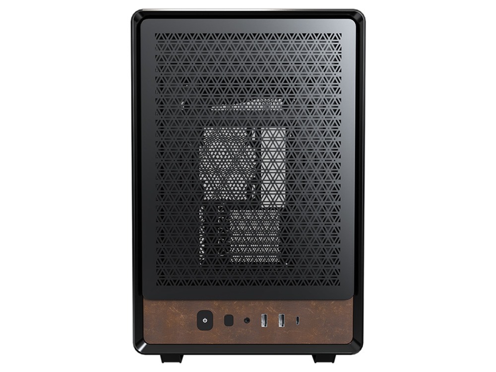 Montech Heritage Leather & Metal Micro-ATX Case - Black [Heritage (B)]