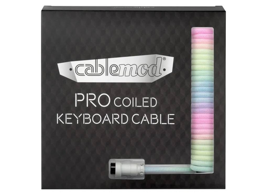 CableMod Pro 150cm USB-A to USB Type-C Coiled Keyboard Cable - Pastel ...