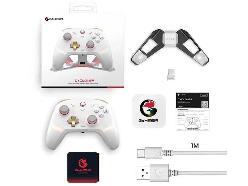 GameSir Cyclone 2 Multiplatform Controller - Phantom White with Charging Station [Cyclone2 BDL-WH]