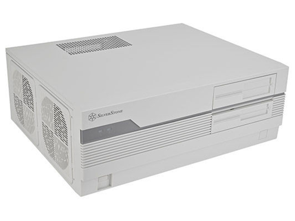Silverstone SST-FLP01W Retro-inspired HTPC ATX Case (no PSU) [SST-FLP01W]