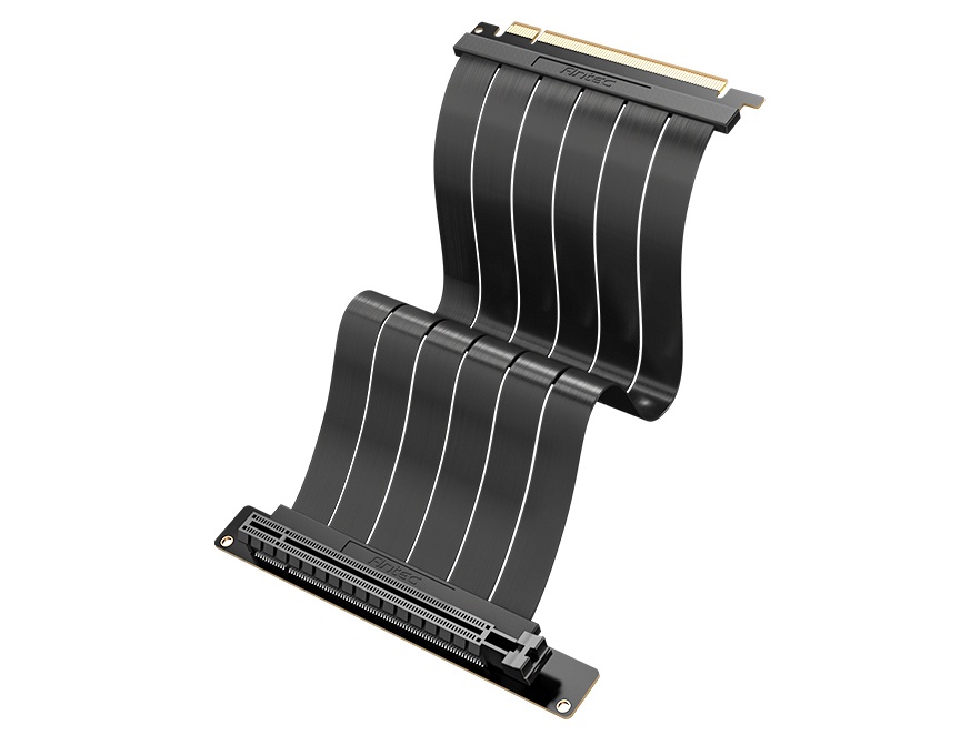 Antec 200mm GPU Riser Cable Kit PCIe 4.0 RTX40 - Black [AT-RCVBBK200 ...